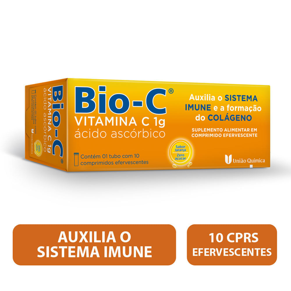 Bio-C Efervescente 1g c/ 10 Comprimidos - Farmadelivery