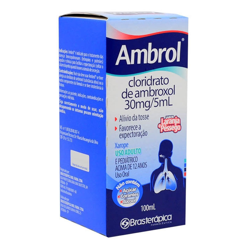 Ambrol Xarope Adulto 30mg/5ml 100ml em Oferta - Farmadelivery