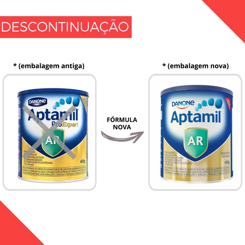 Aptamil AR Fórmula Infantil Lactentes de Refluxo ou Regurgitação 400g ...