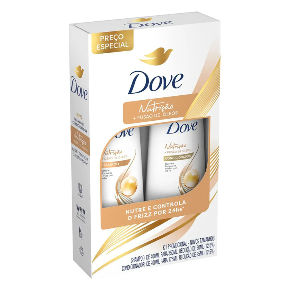 Kit Shampoo Dove Nutrição+Fusão de Óleos 350ml +Cond 175ml em Oferta ...