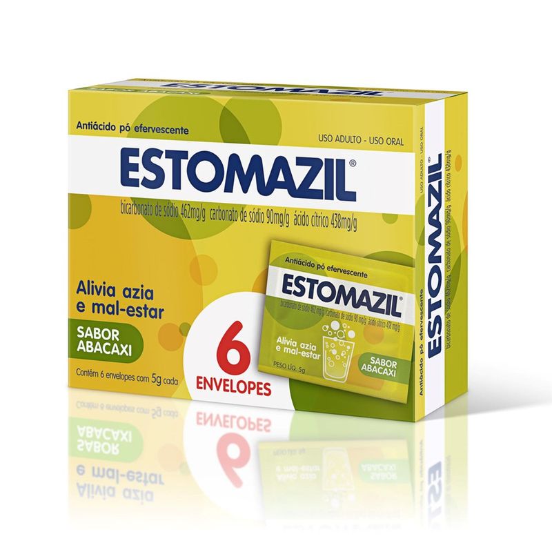 Estomazil Antiácido Efervescente Sabor Abacaxi 6 sachês em Oferta ...