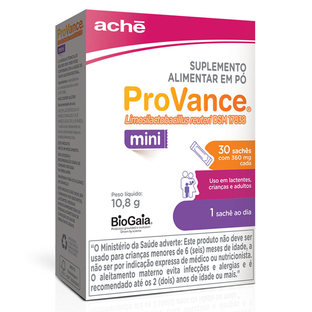 Provance Mini Suplemento Probiótico 30 sachês 360mg cada em Oferta ...