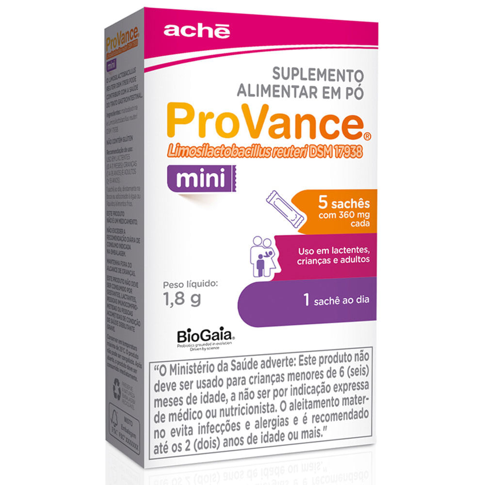 Provance Mini Suplemento Probiótico 5 sachês 360mg cada em Oferta ...
