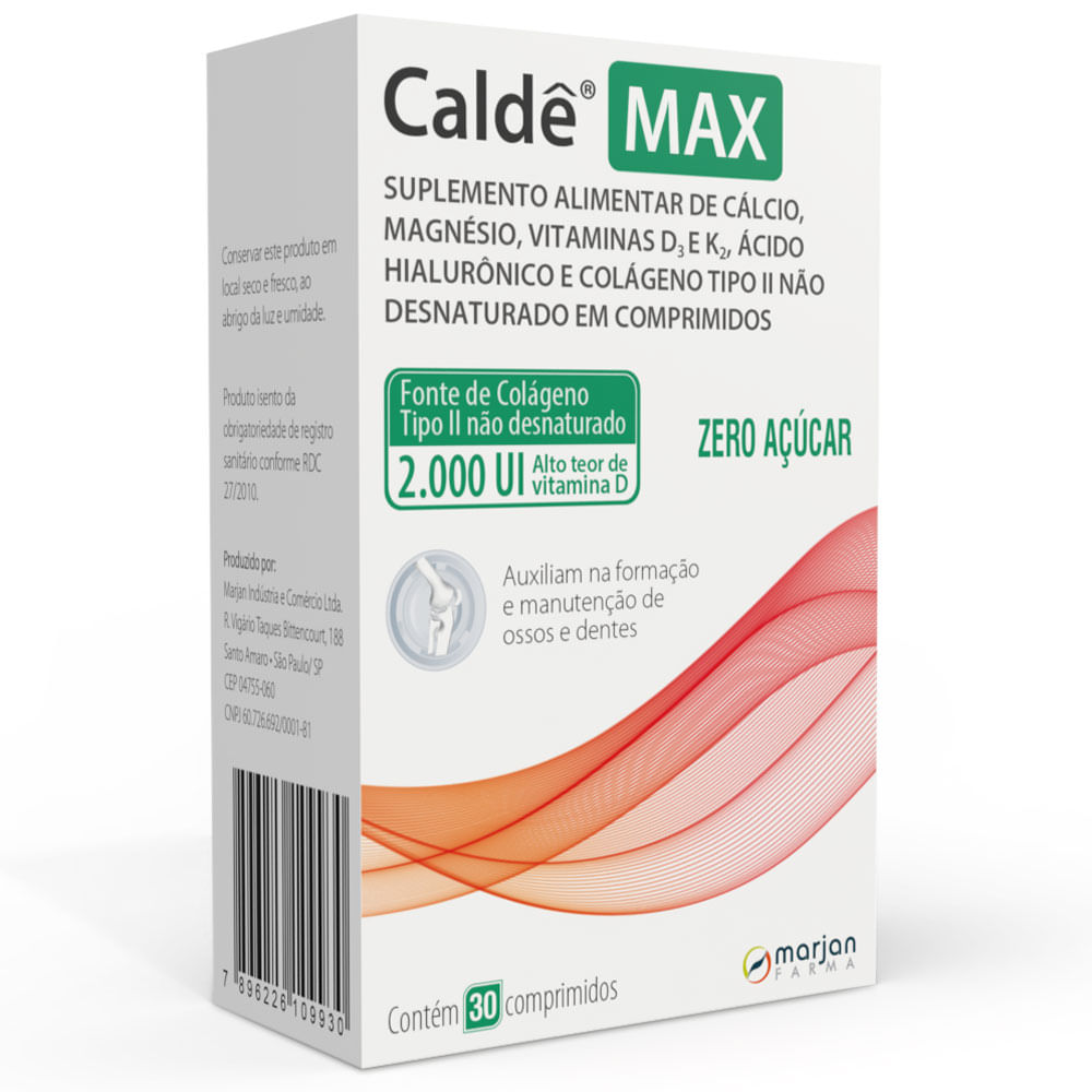 Caldê MAX 2000UI 30 Comprimidos em Oferta - Farmadelivery