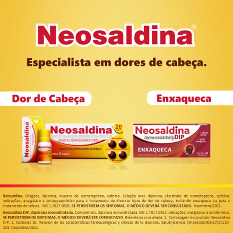 Neosaldina 4 Drágeas em Oferta - Farmadelivery