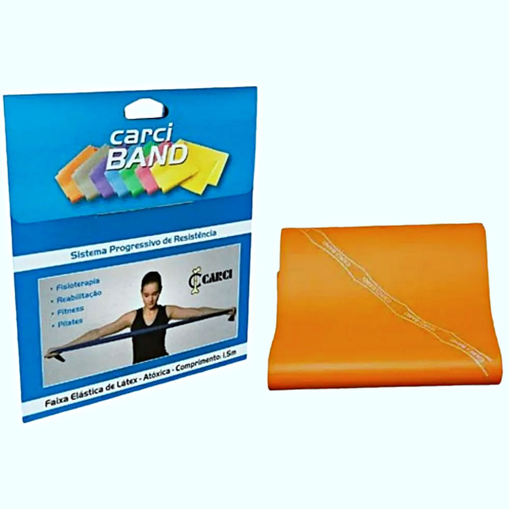 Faixa Elástica para Exercícios Carci Band Extra Forte Laranja - unidade ... Faixa Elástica para Exercícios Carci Band Extra Forte Laranja - unidade ...
