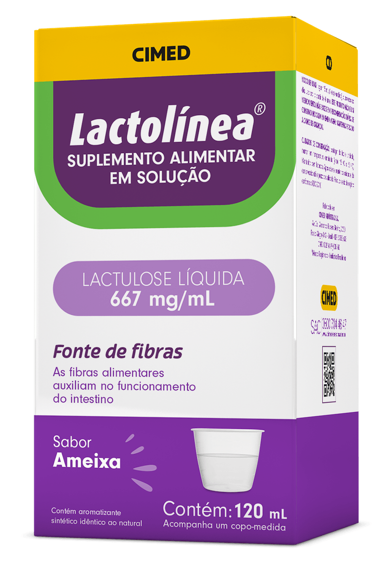 Suplemento Lactolínea 667mg Sabor Ameixa 120ml - Cimed - Farmadelivery